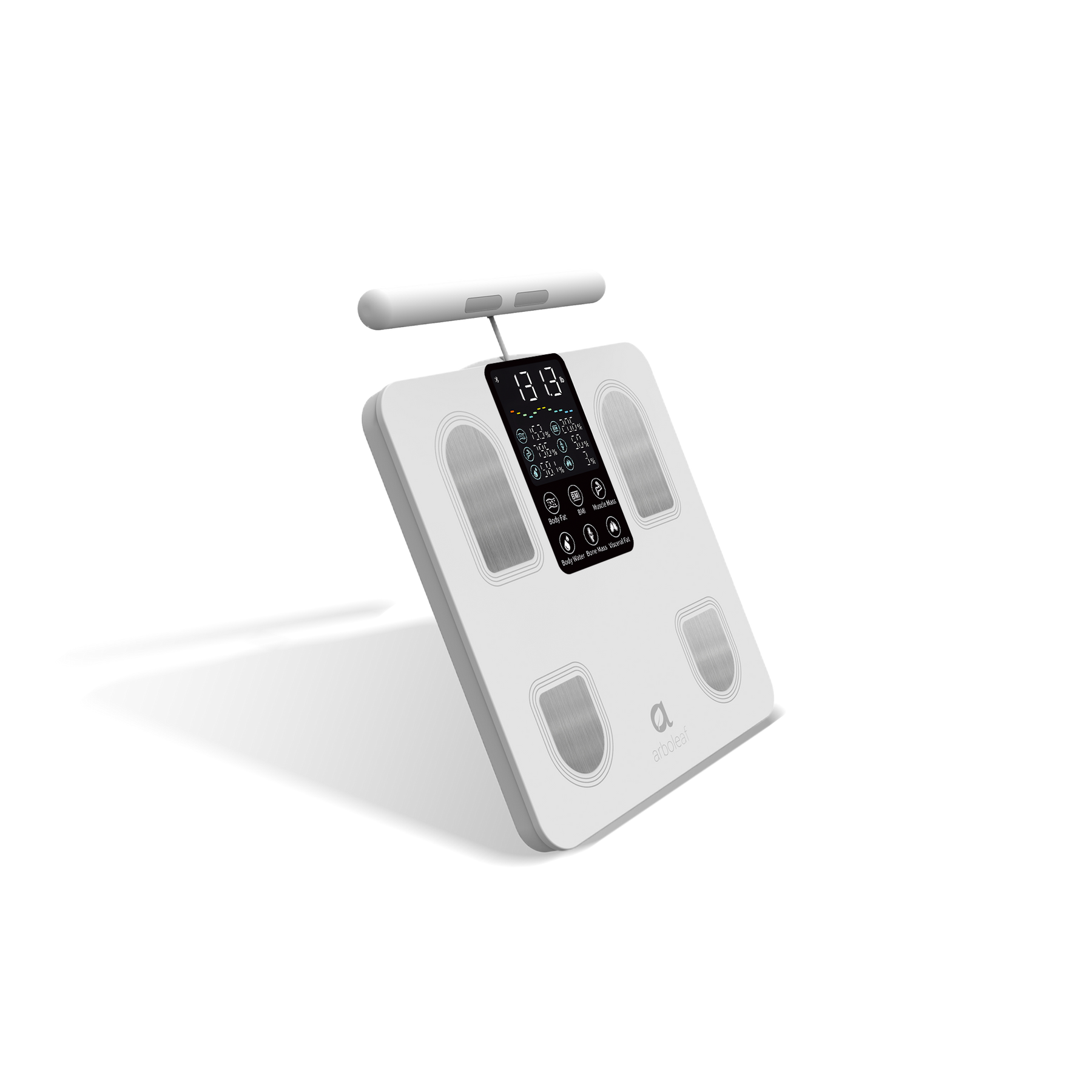 Arboleaf Smart Body Fat Scale, Bluetooth Digital BMI Scale with 26 Metrics, 8 Electrodes, App ...